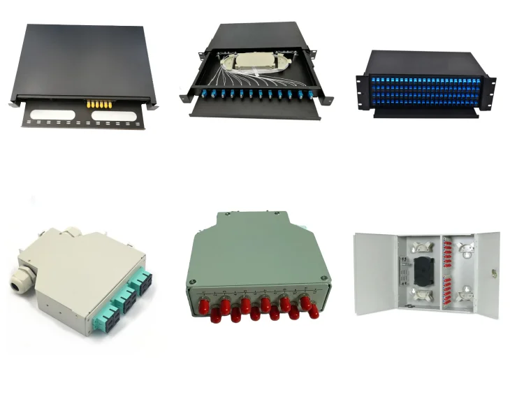 DIN Rail Termination Box - 6 LC Quad Adapter Port Fiber Optics