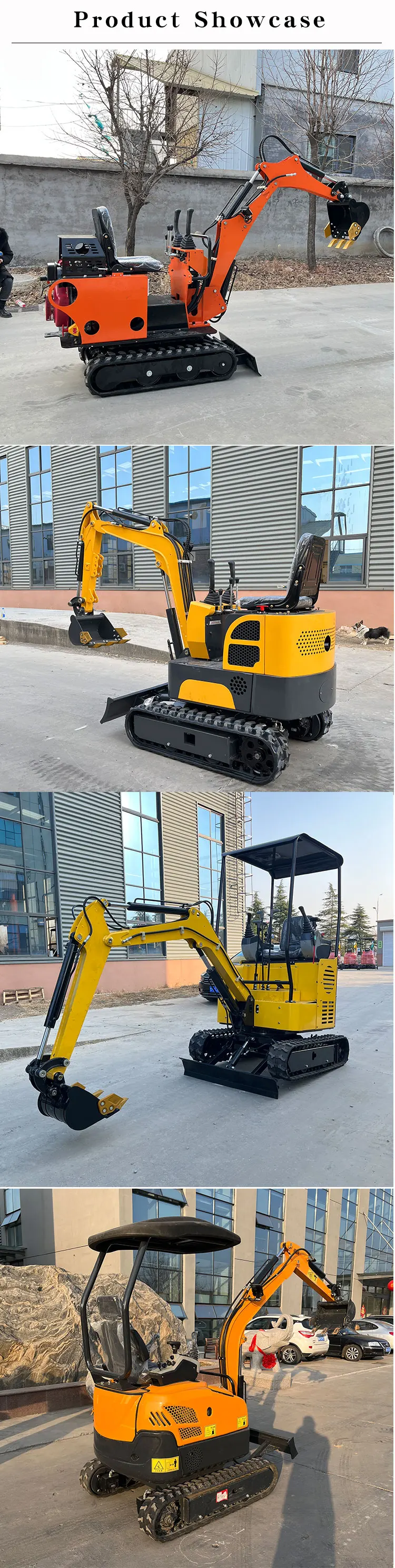 Free Shipping 1 Ton Engine Digger Excavator Mini Chinese Used Small ...