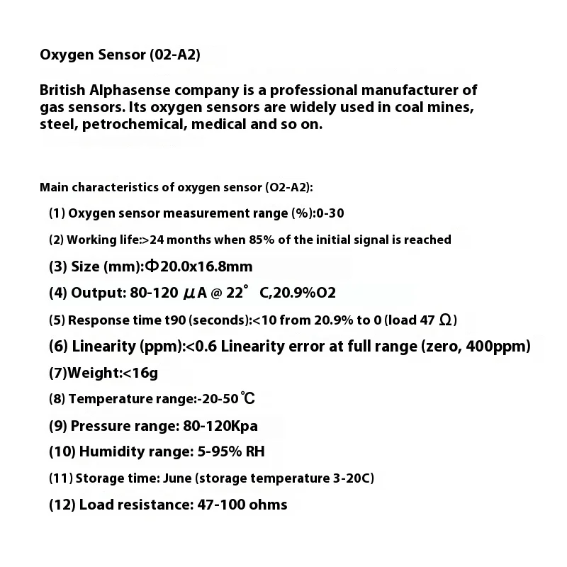 British Alpha O2-A2 M2 Oxygen Sensor Air Quality Monitor| Alibaba.com