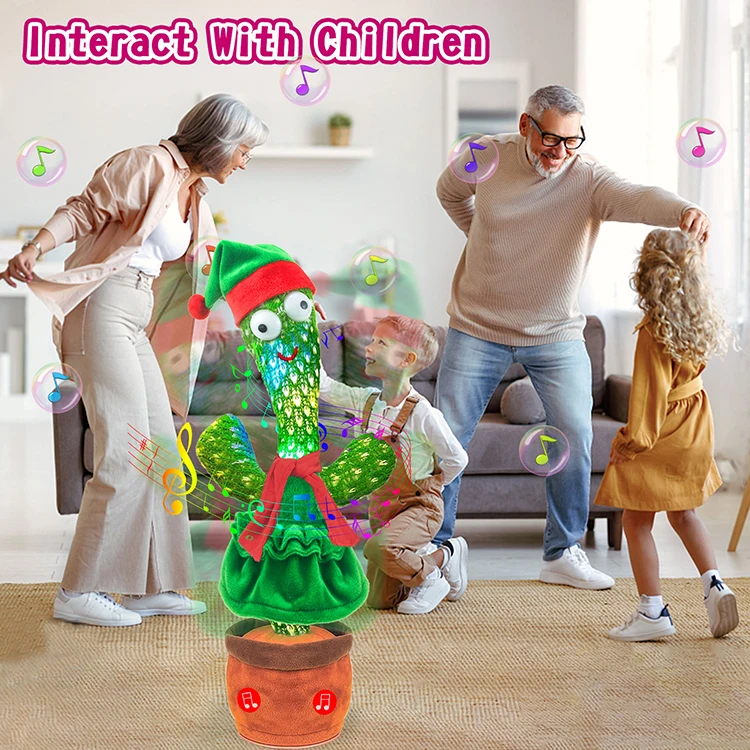 High Quality Cute Stuffed Flower Pot Dancing Talking Electric Cactus ...