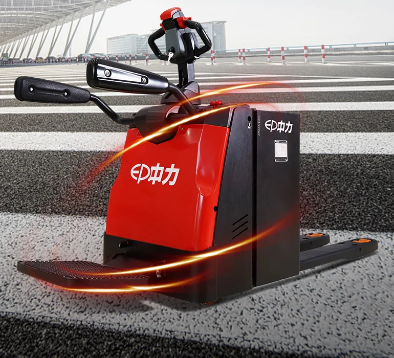 Ce Iso Msds 2T Electric Standing Pallet Truck with Folded Platform ...