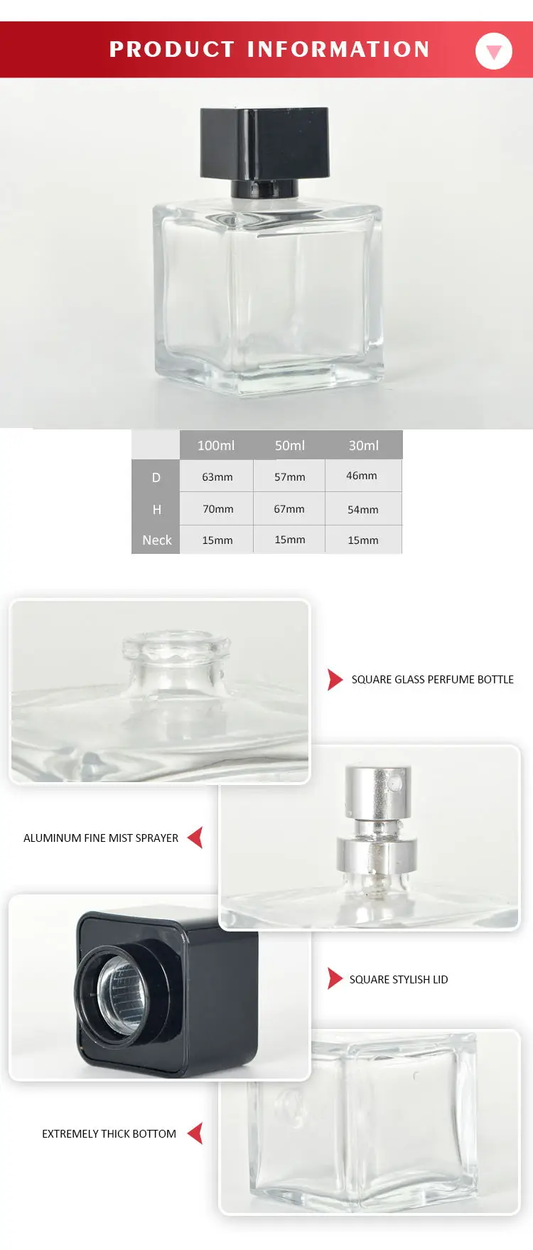 Luxury Refillable Sprayer Atomizer Perfume Bottle Manufacturer