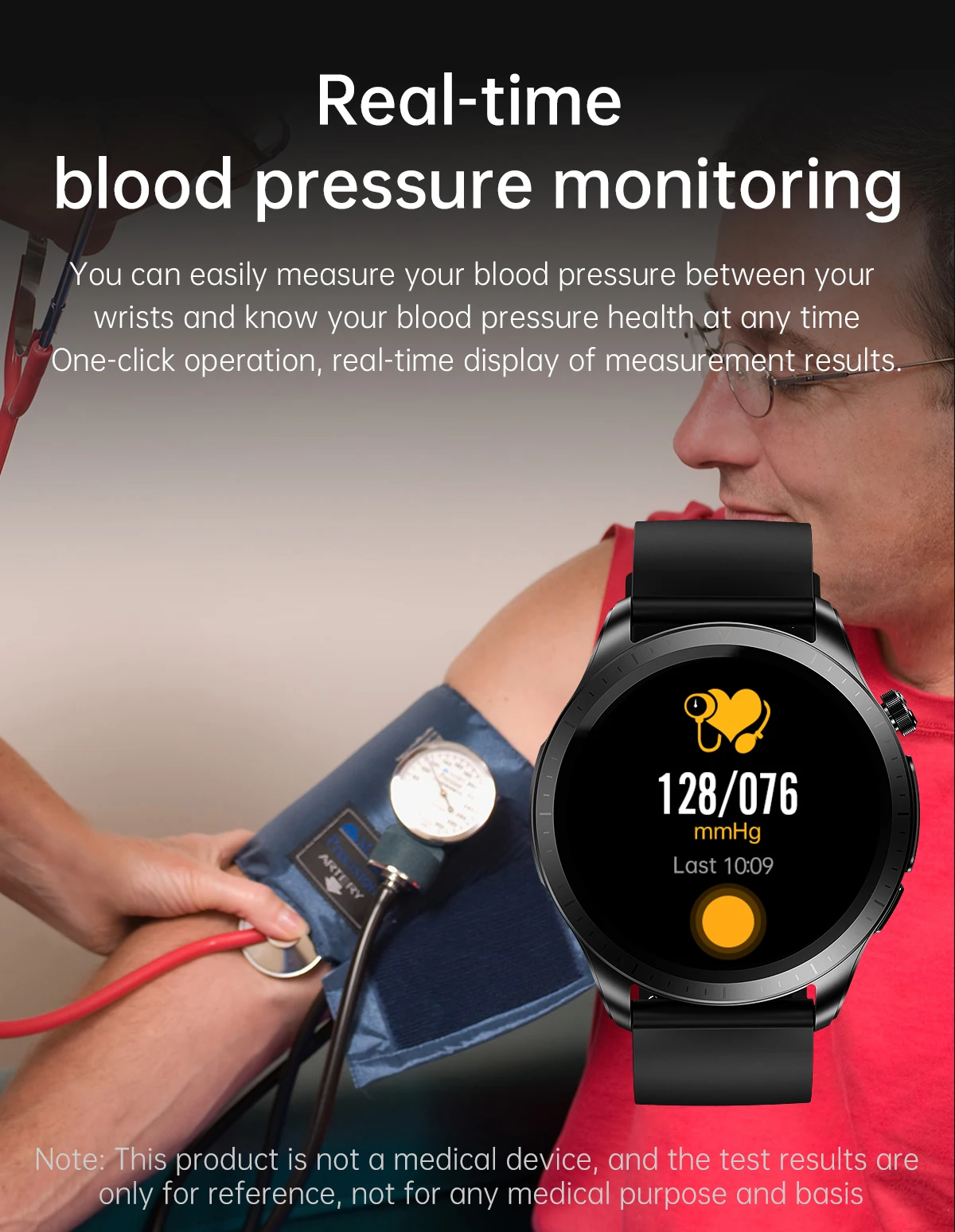Medical Grade Ecg Smart Watch Blood Oxygen Monitor Health Care ...