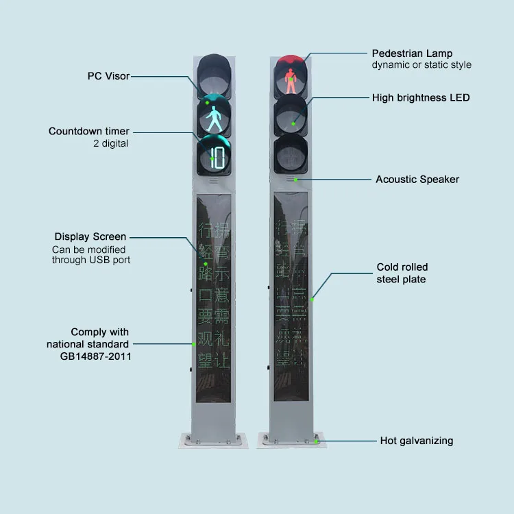 Integrated Pedestrian LED Traffic Light| Alibaba.com