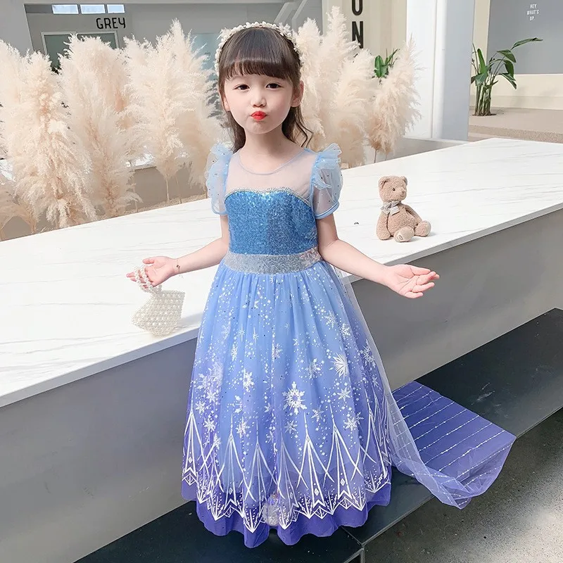 Children Frocks Design Picture Elsa Baby Girl Fairy Princess Elsa Dress ...