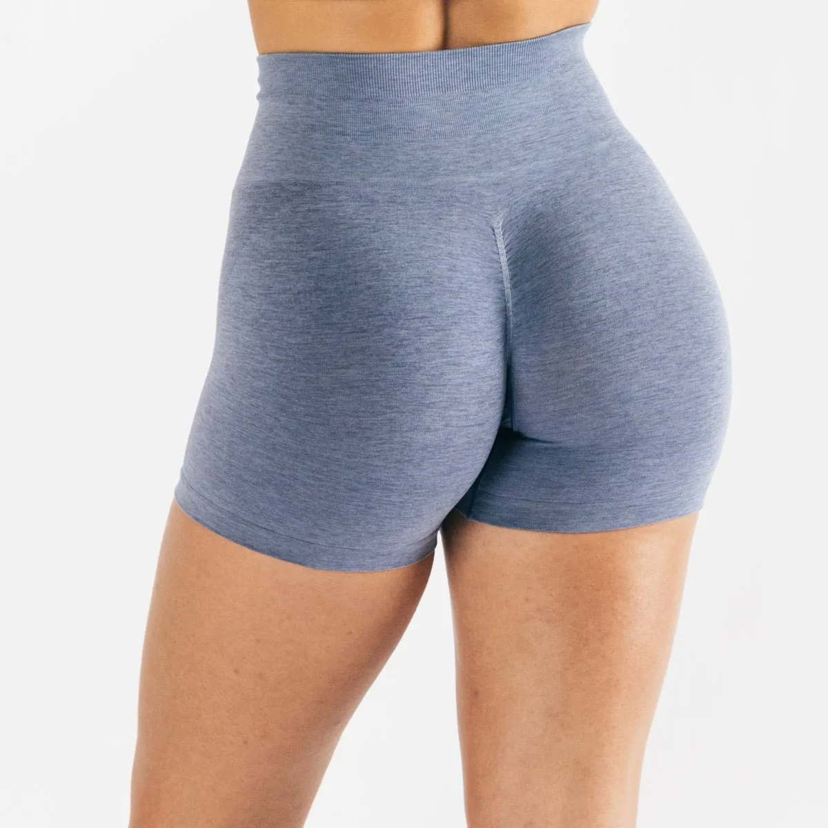 Seamless Short Tights Running Shorts For Women FRENCH BLUE High Waist ...