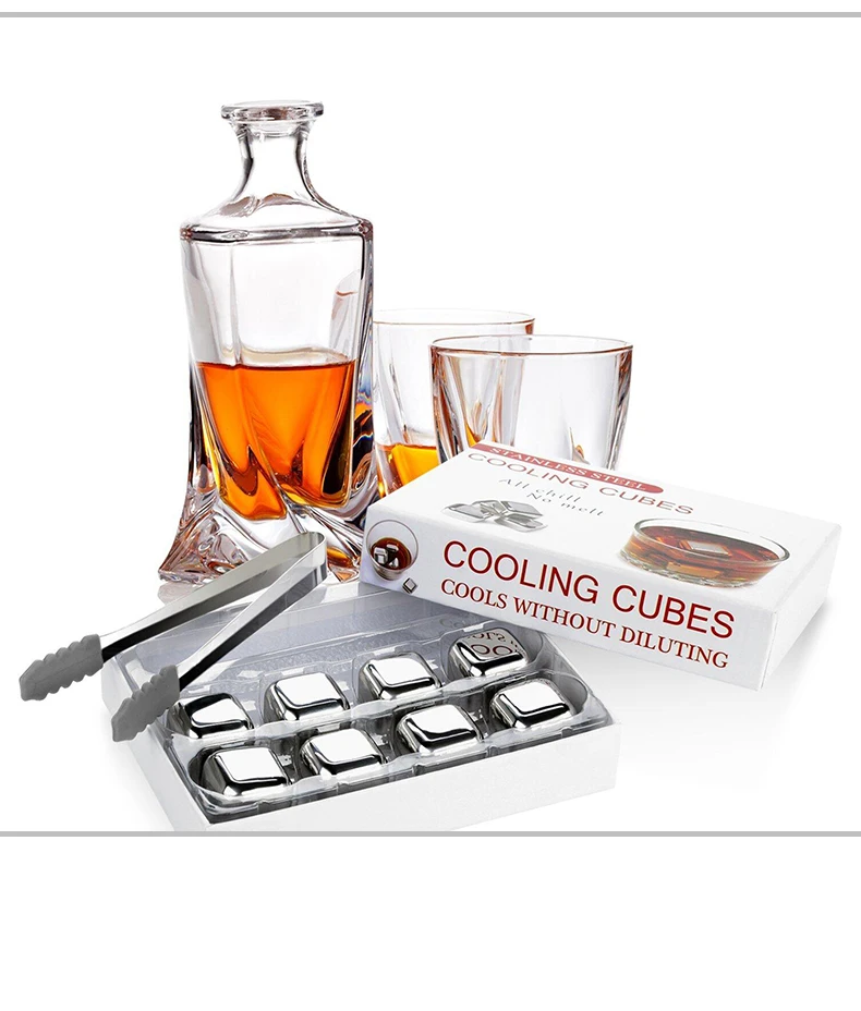Customized Metal Ice Cubes Gift Set - Premium Whisky Chilling Stones