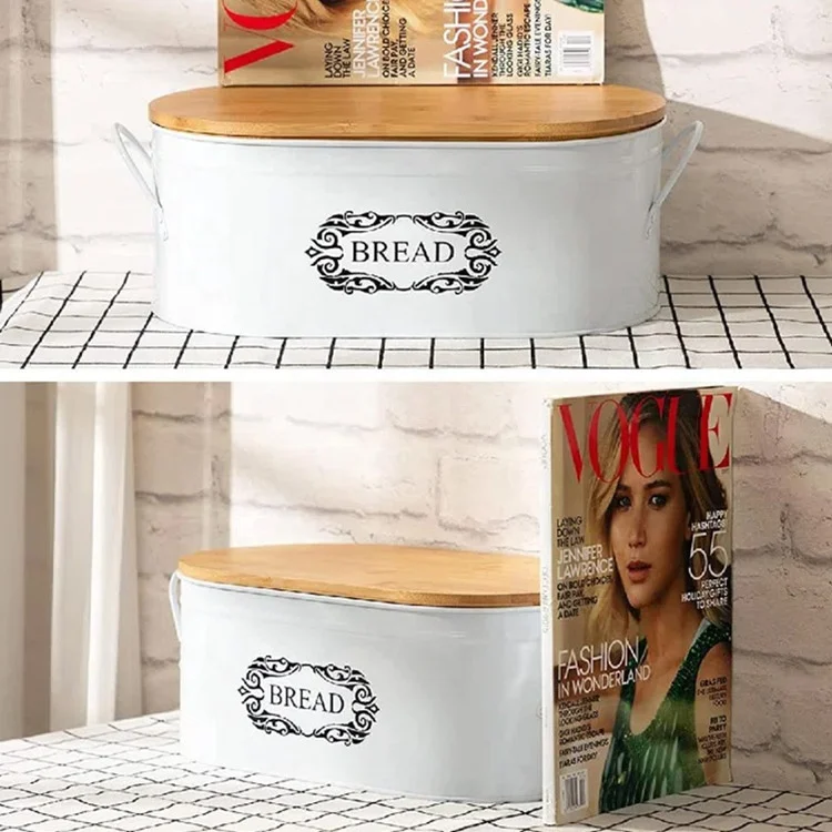 Vintage Kitchen Decor Organizer Bread Food Storage Container Bread Bin ...