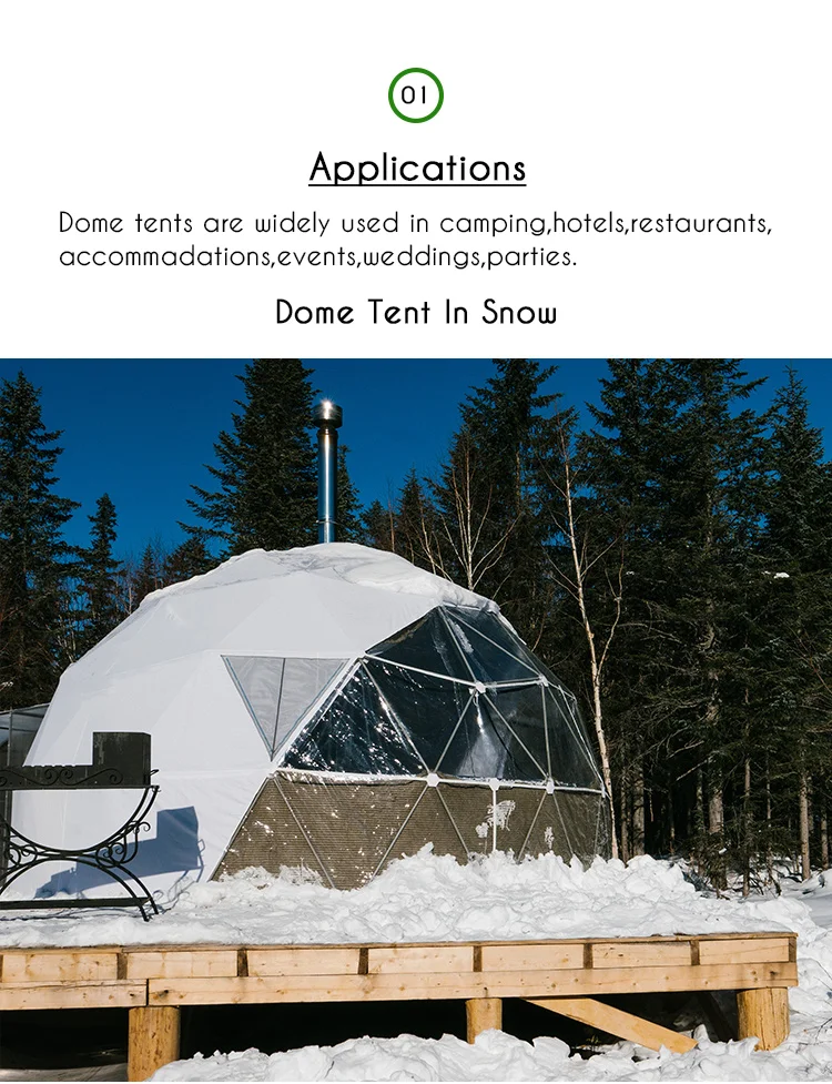 Luxury Hotel Waterproof Geodesic Dome Kit Glamping 6m Dome Tents House ...