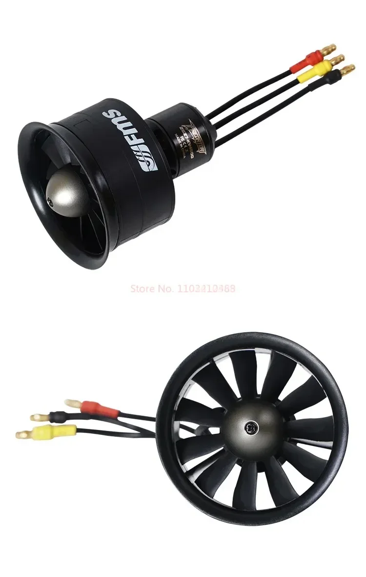 FMS 50mm Ducted Fan EDF Unit 11 Blade with KV4500 Motor for RC Jet ...
