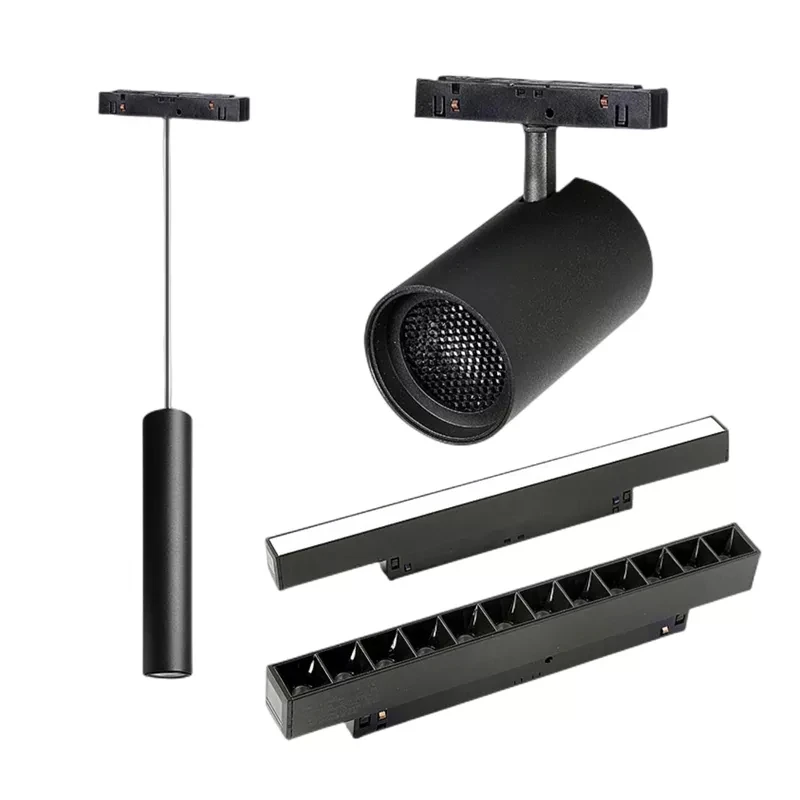 Surface Mounted Track Light Linear Led Spotlights 220V 4 Wires Ceiling ...