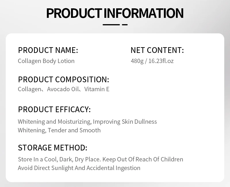 Disaar Beauty Collagen Body Lotion - Moisturizing Whitening