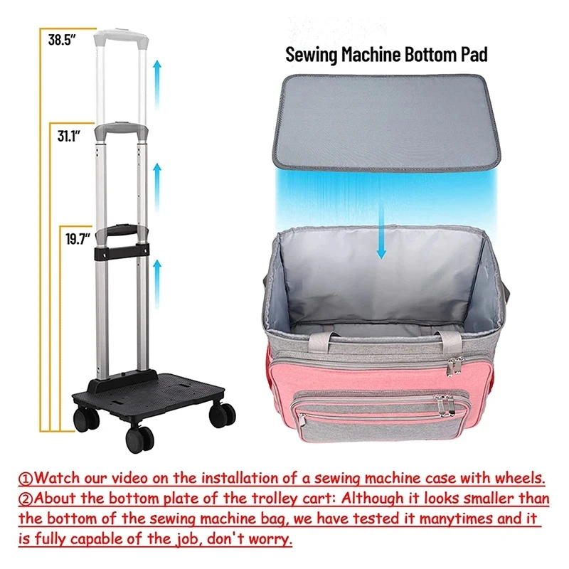 Fashion Large Capacity Portable Travel Rolling Sewing Kit Machine ...