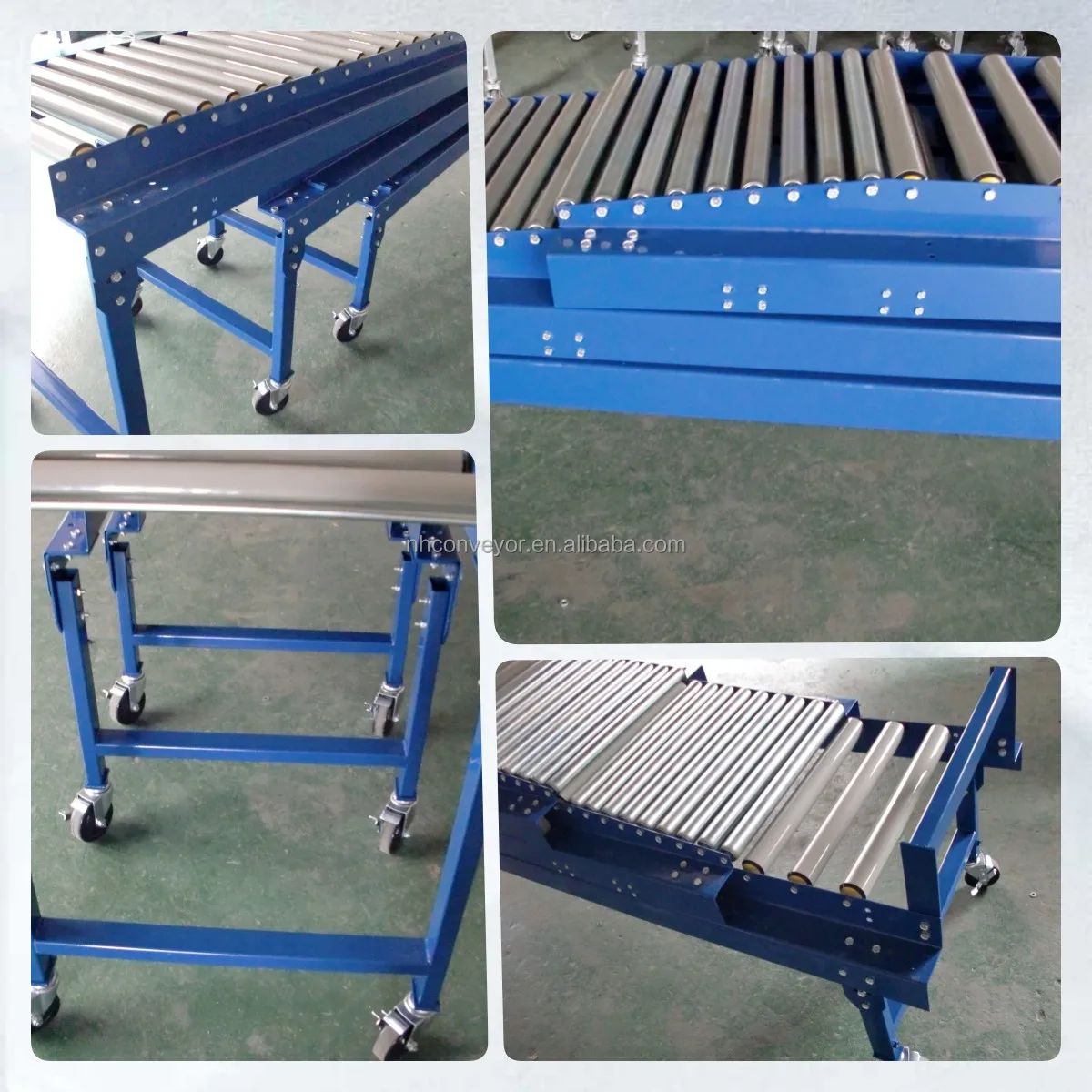 Telescopic Roller Conveyor Flexible Boom Conveyor With Ramp For Truck ...