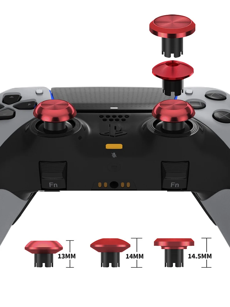 Metal Thumb Stick Caps Set For Ps5 Dualsense Edge Controller