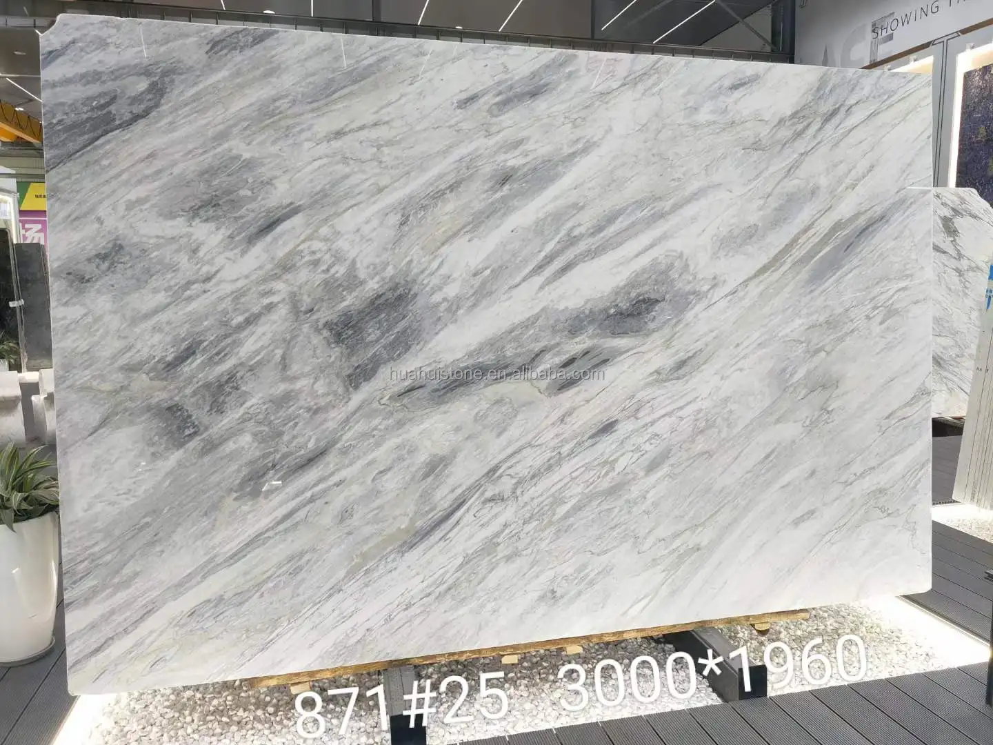 New Manhattan Supply Calacatta White Bluette Delicate Slabs Light Blue ...