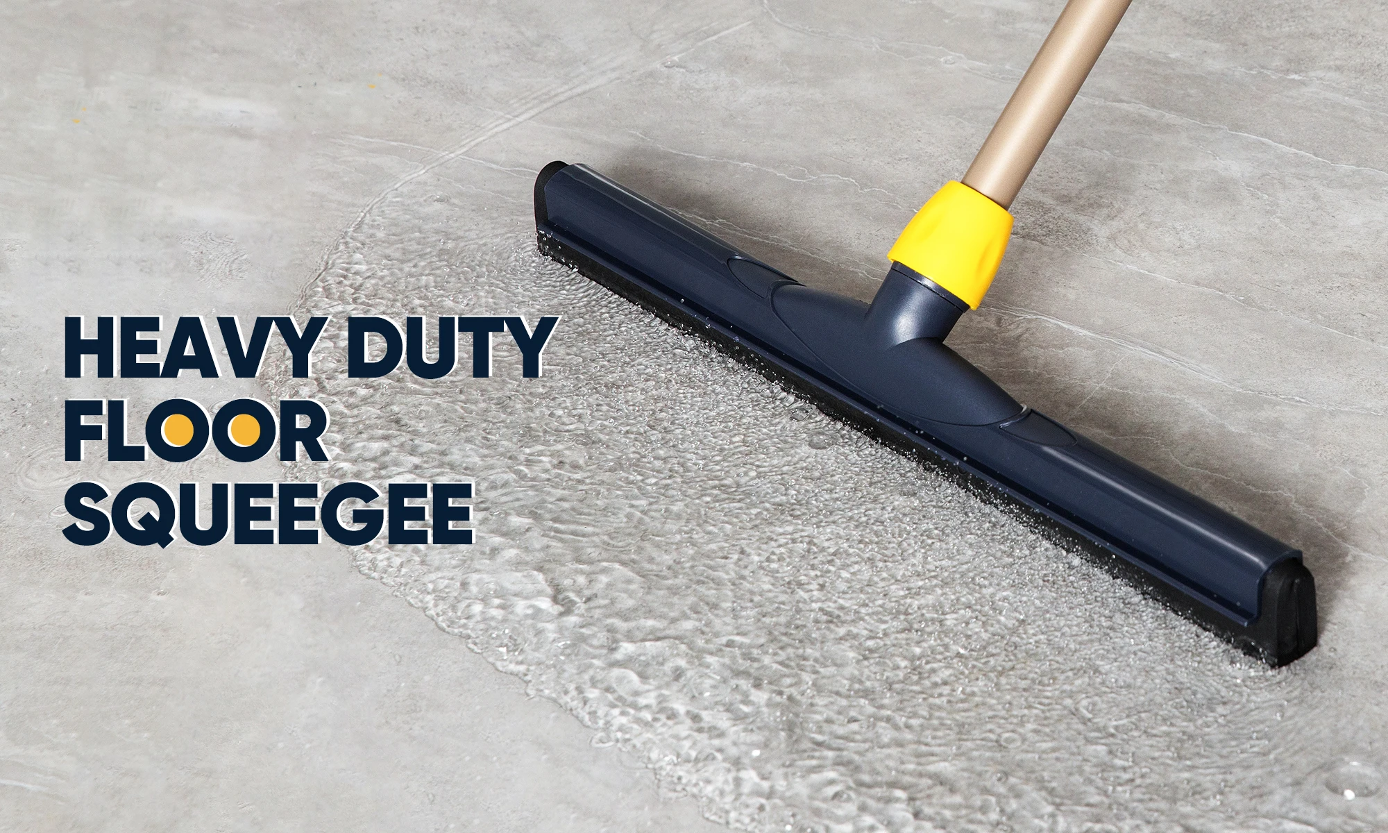 Floor Squeegee Scrubber Adjustable Telescopic Pole Heavy Duty Household ...