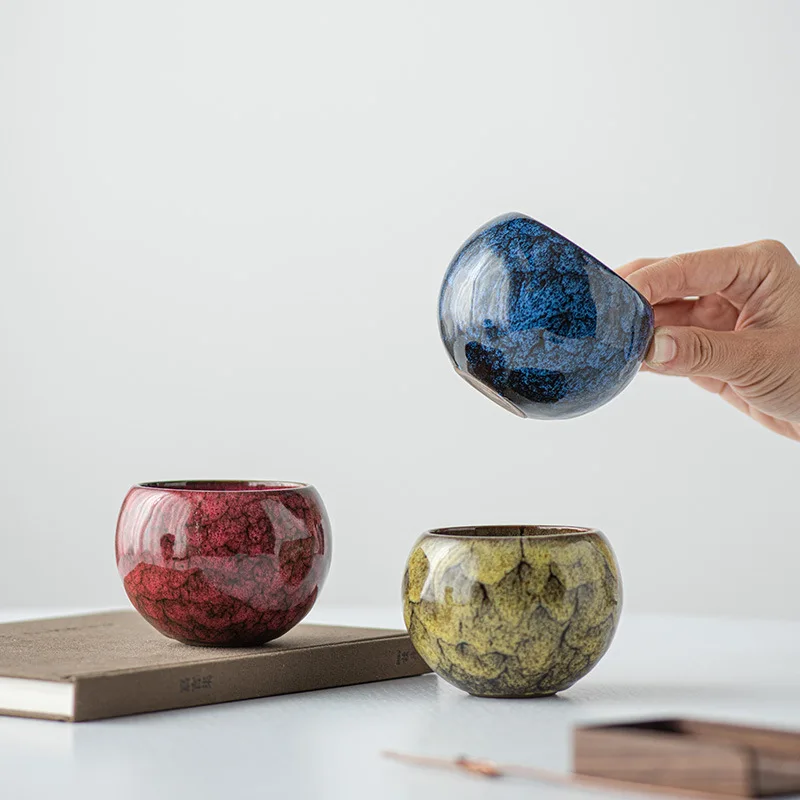 Luxury Tea Gift Kiln Change Ceramic Tea Cup Egg Style Pottery Coffee ...