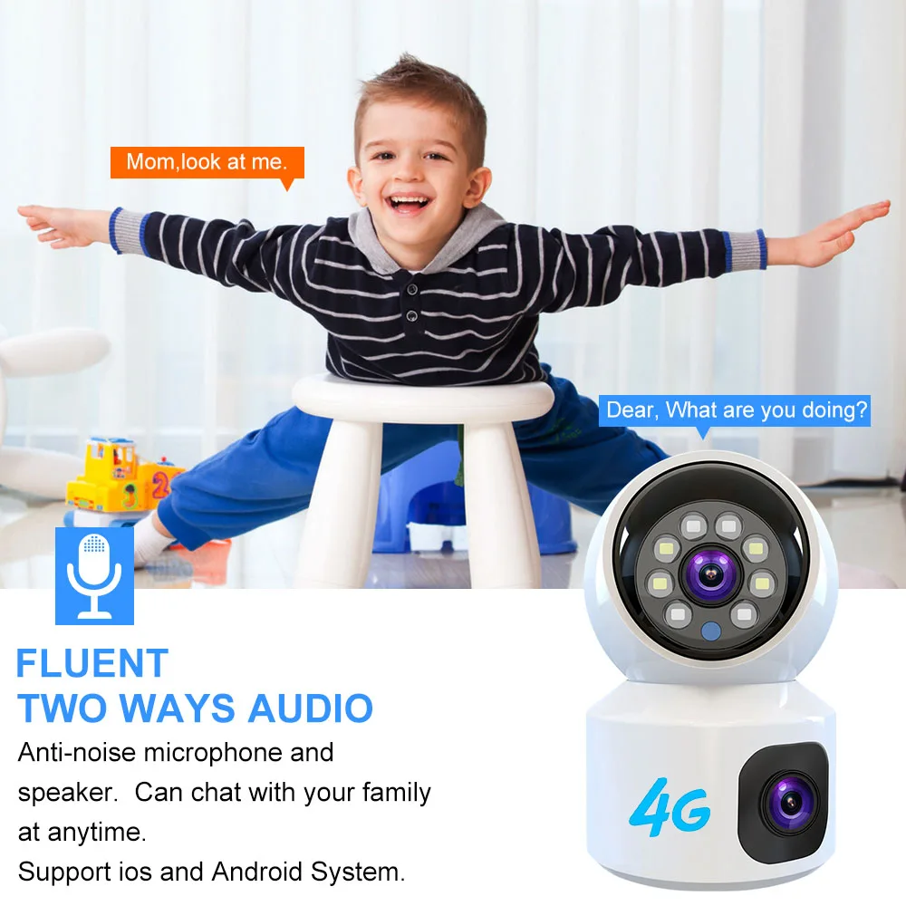 V380 Pro HD Smart Home Network - Dual Lens Security Camera