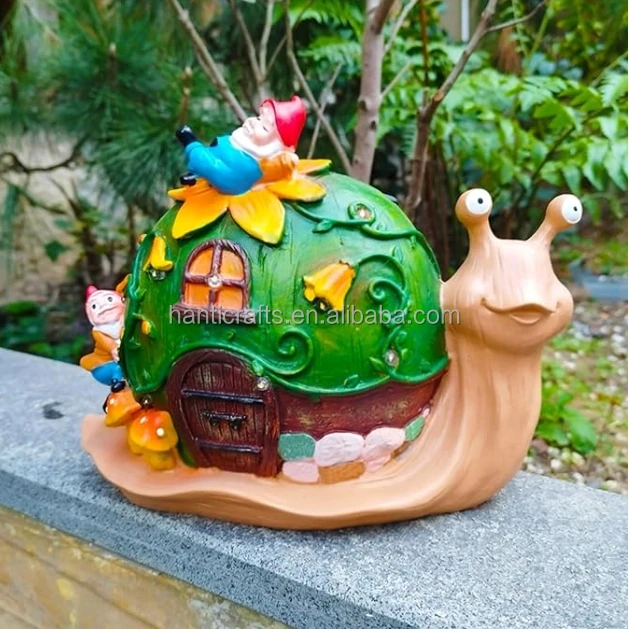 Resin Snail Garden Statue Solar Statue - Buy Snail Garden Statue solar ...