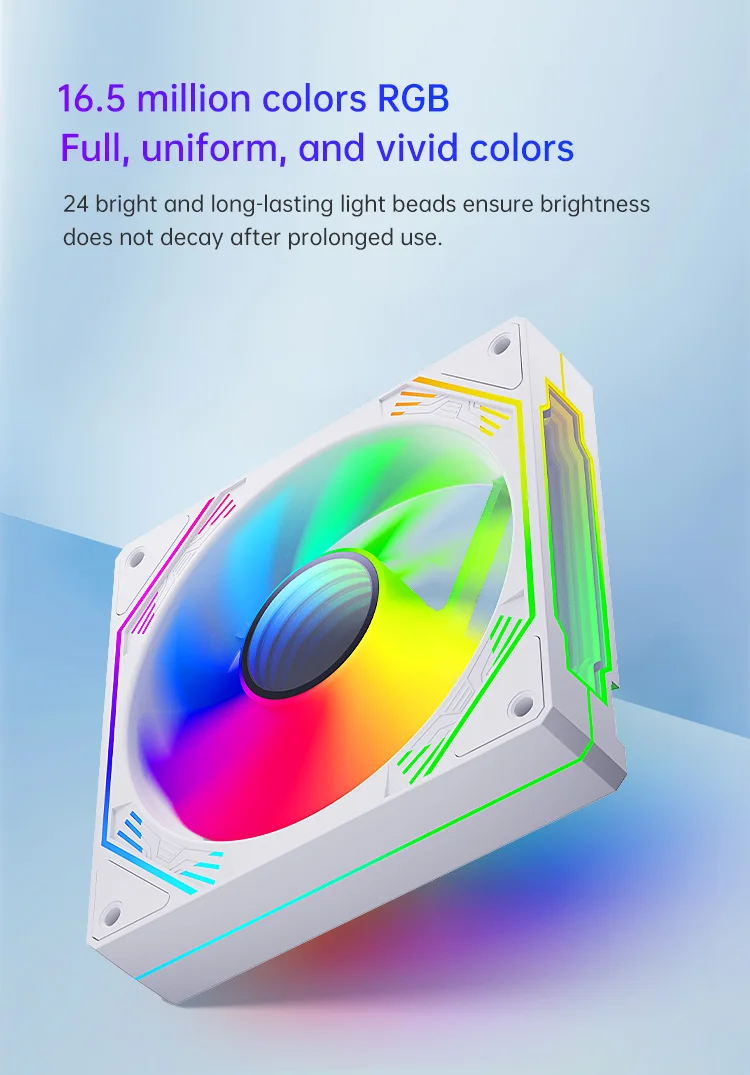 SNOWMAN 120mm RGB Computer Case Fans - High Cooling Performance