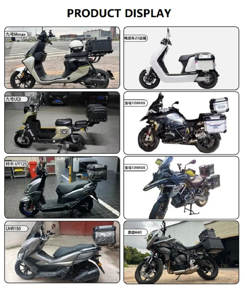 High Capacity Durable Motorcycle Tail Boxes - 16L to 65L