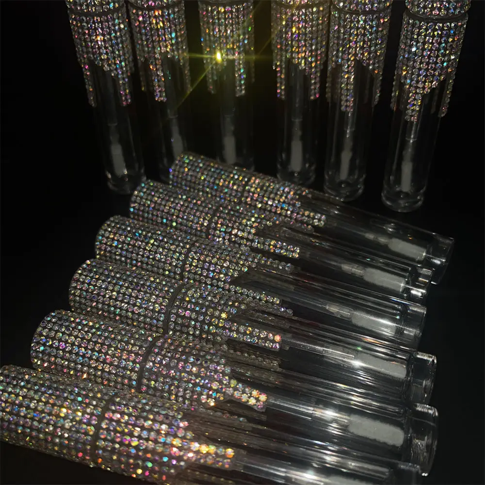 Wholesale Crystal Bling Diamond Rhinestone Empty Lipgloss Wand Tubes ...