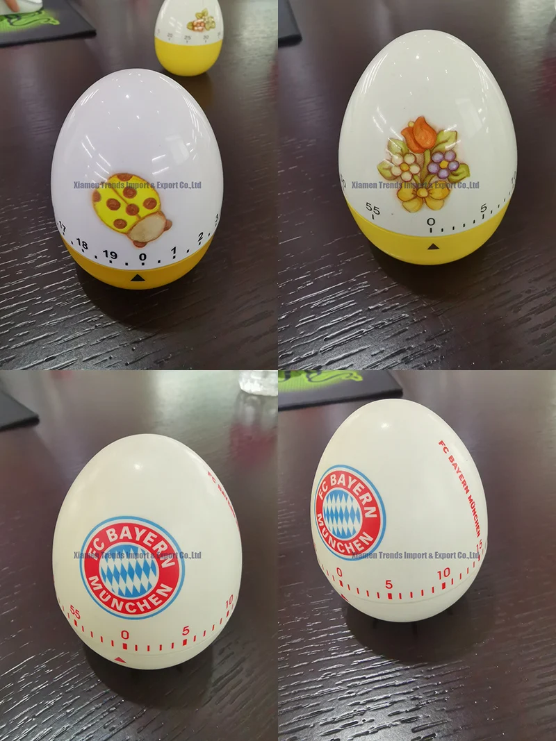 Custom Logo Mechanical Stainless Steel Wooden Kitchen Egg Timer With ...