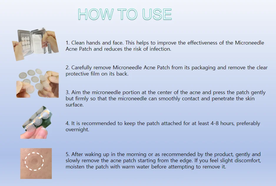 OEM Manufacturer Hydrocolloid Microneedle Acne Patches with Hyaluronic ...