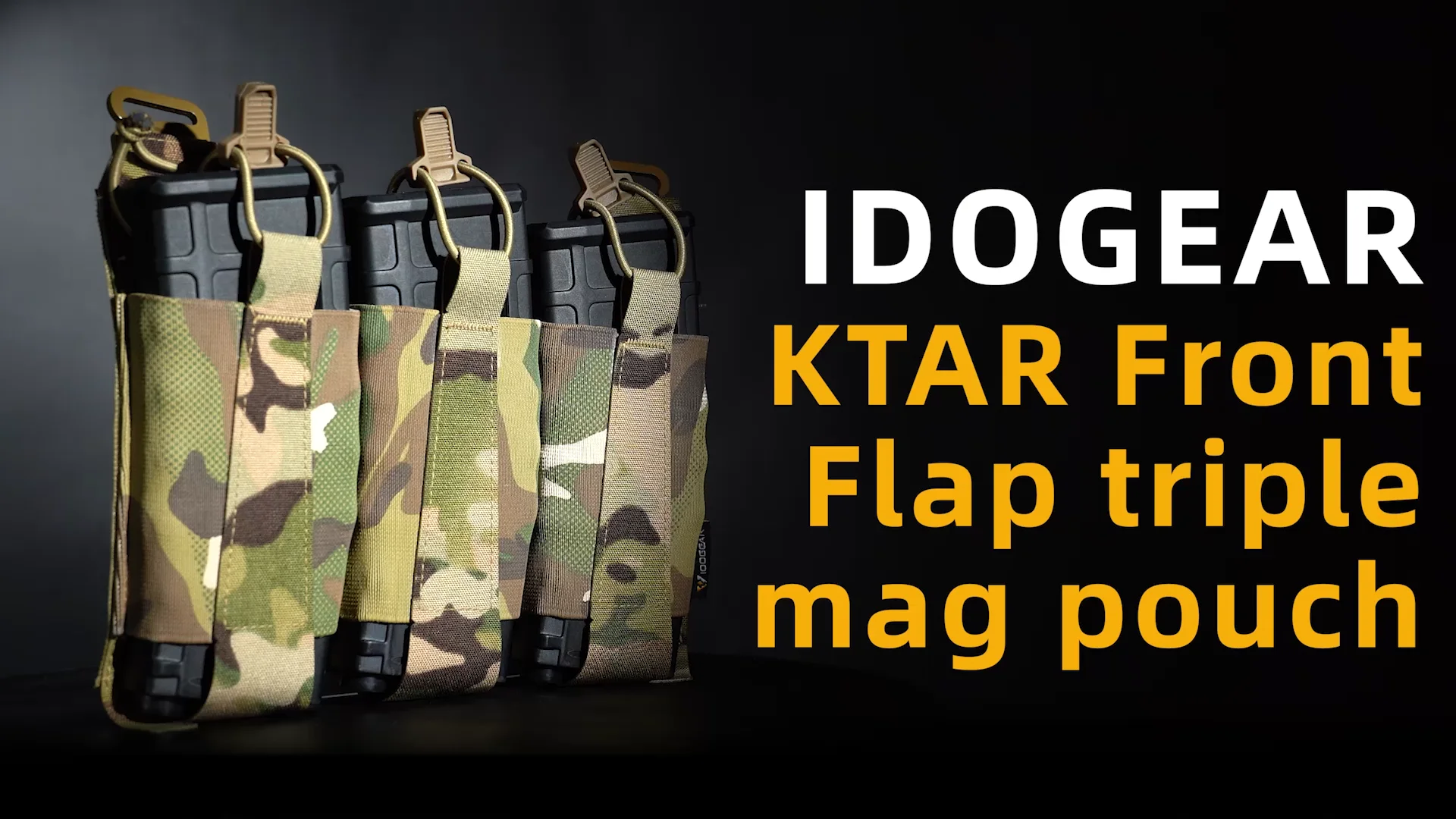 Idogear Ferro Style Elastic 556 762 Triple Mag Pouch Placard Hook Front ...