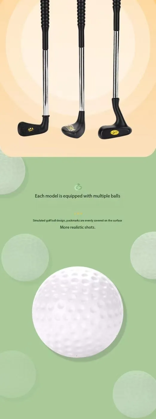 Outdoor Mini Funny Golf Toy Set Kids Learning Active Early Education ...