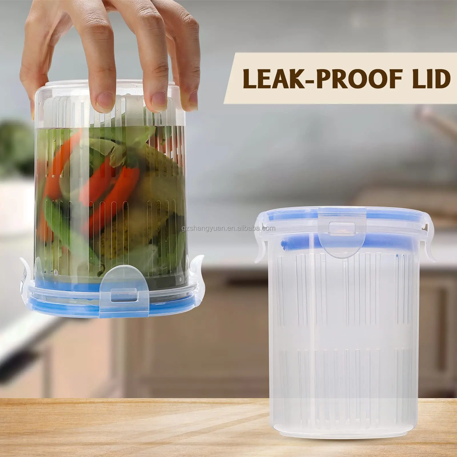 Pickle Container With Strainer 24 Oz Pickle Jar With Leak Proof And ...