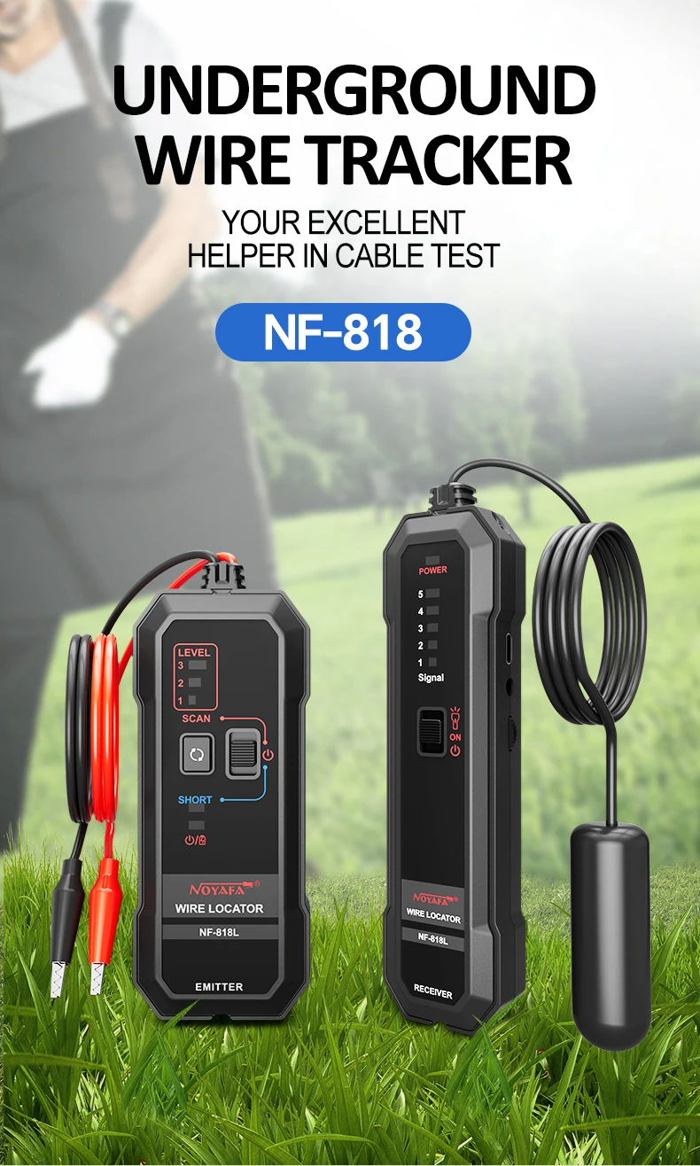 NOYAFA NF-818L Underground Wire Tracker – Locate Underground Wires and ...