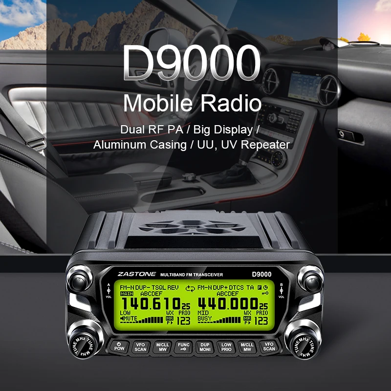 Zastone D9000 Dual Band Car Mobile Radio 50w Amateur Radio Car Walkie ...