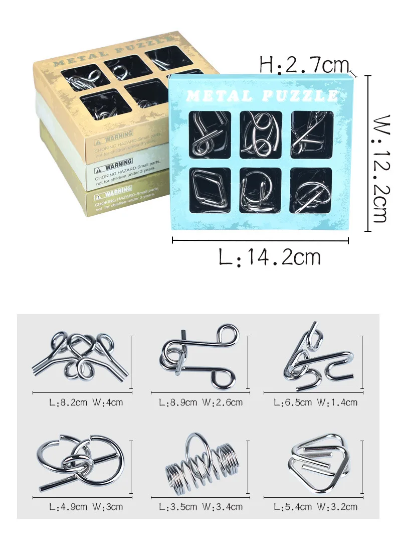 Metal Brain Teaser Puzzle Solutions 3d Brain Teaser Interlocking Wire ...