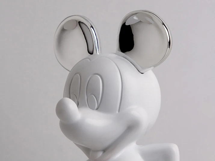 Custom 3d Design Cartoon Figurine Tabletop Electroplating Chrome Micky ...