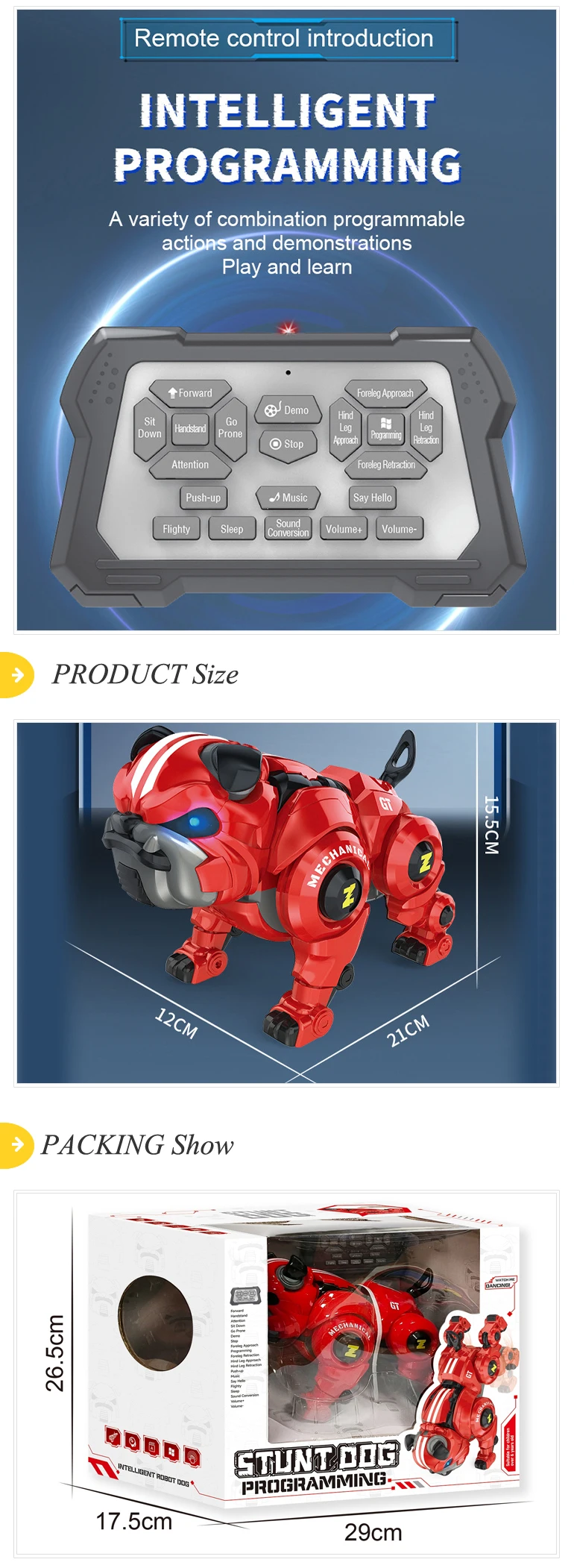 Mechanical Dog Stunt Robot - Intelligent Educational Toy