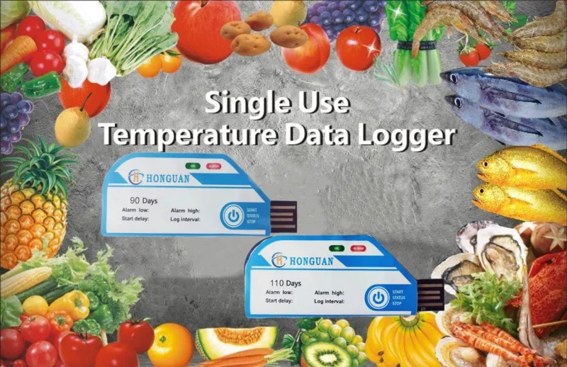 Cold Chain Disposable Single Use Thermometer Temperature Fridge Data Logger For Cooling Box ...