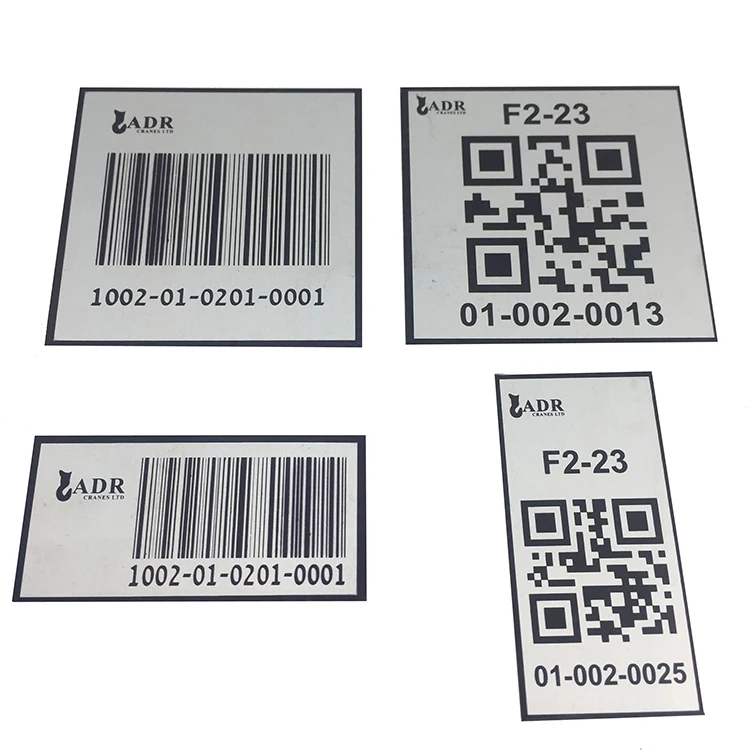 Customized Laser Engraving Aluminum Qr Code Printing Metal Name Plates ...