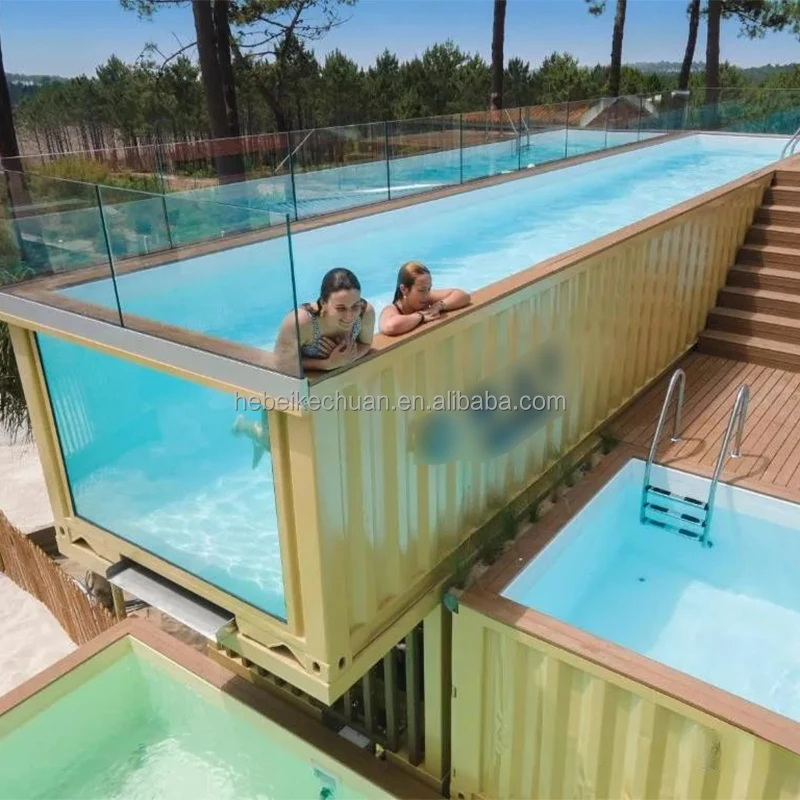 Movable Prefab Container Swimming Pool Gym for Home Stay Outdoor Camp ...