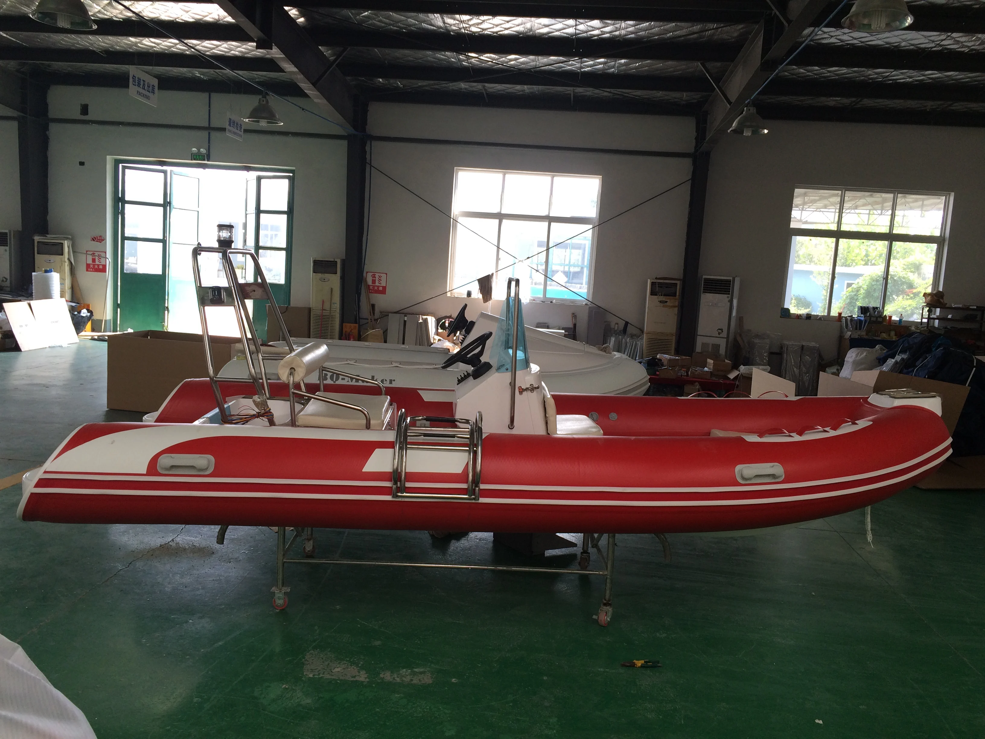 ZHENBO RIB480B - Durable 16ft Fiberglass RIB for Fishing