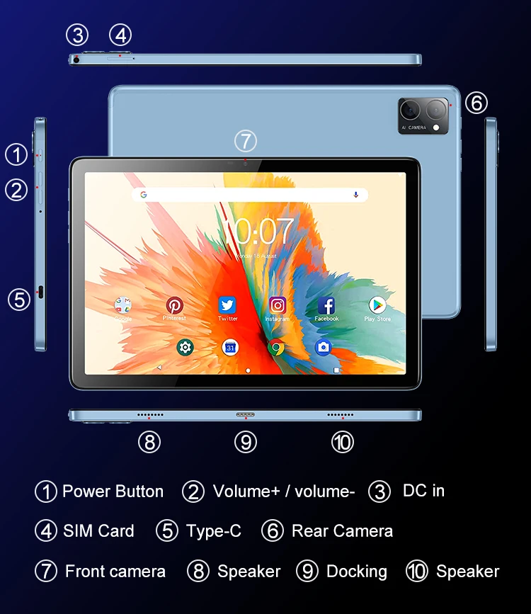 Factory Direct Sales 10.1 Inch Touch Screen Student Business Office ...