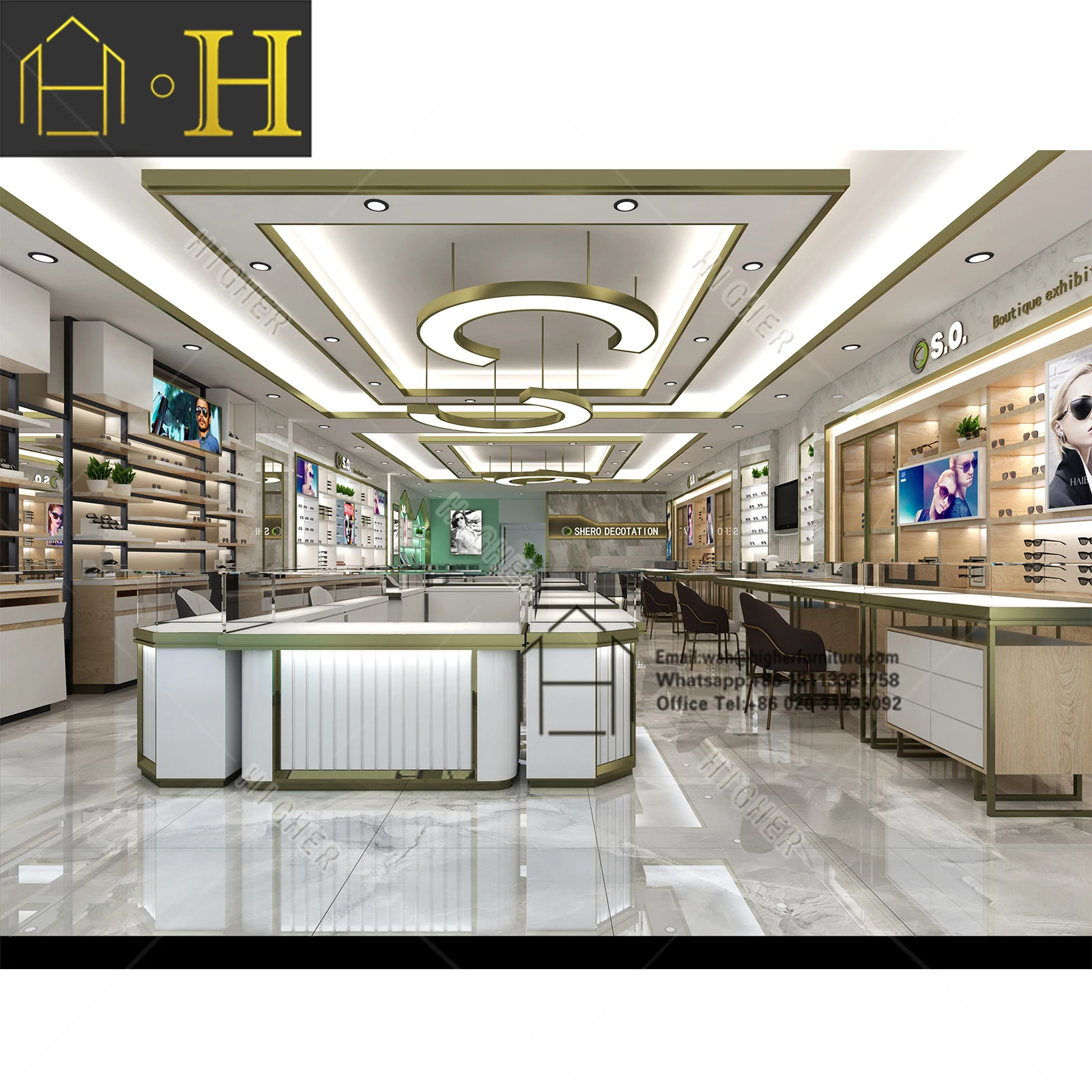 Floor Standing Locking Sunglass Display Rack Led Wall Mounted Eyewear ...