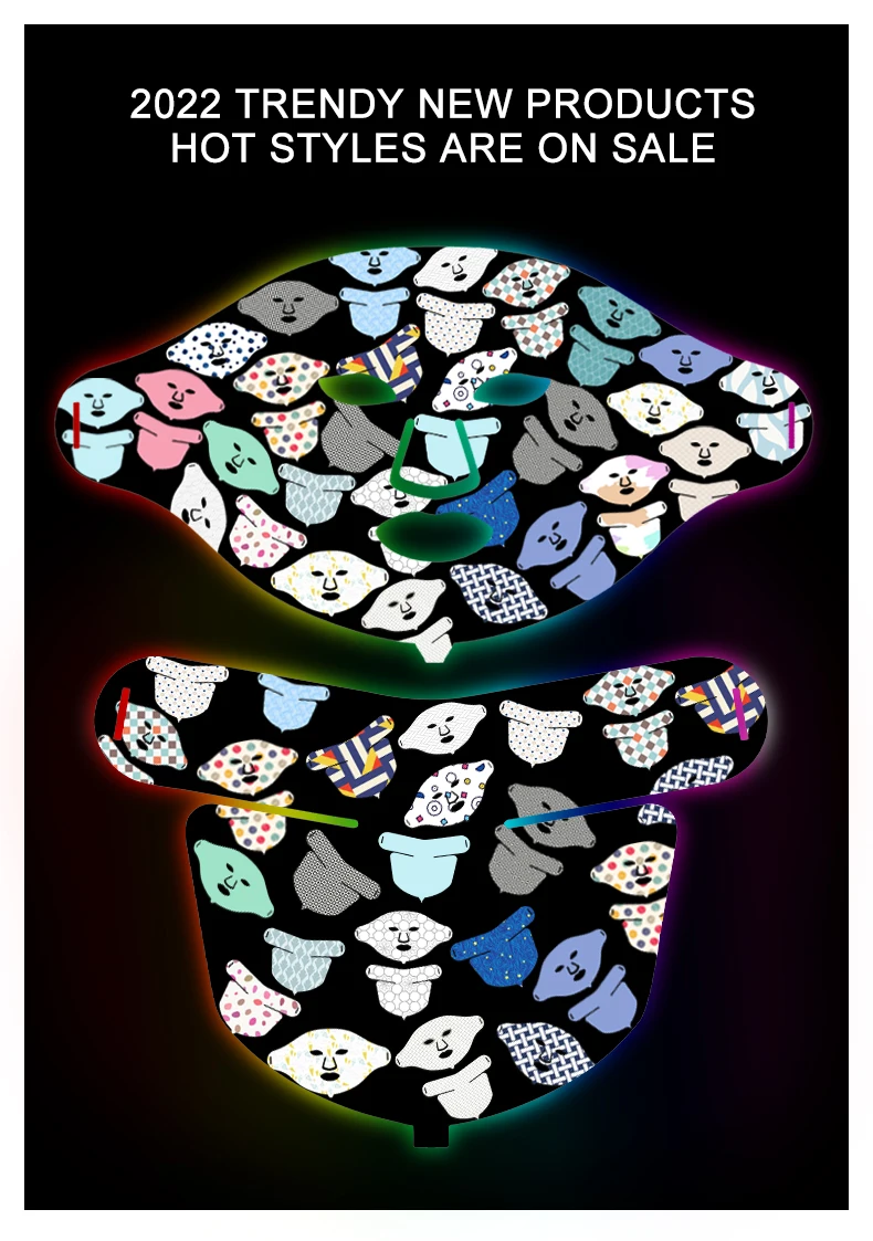 Soothing And Calming Led Beauty Face Mask Infrared Home Use Led Mask ...