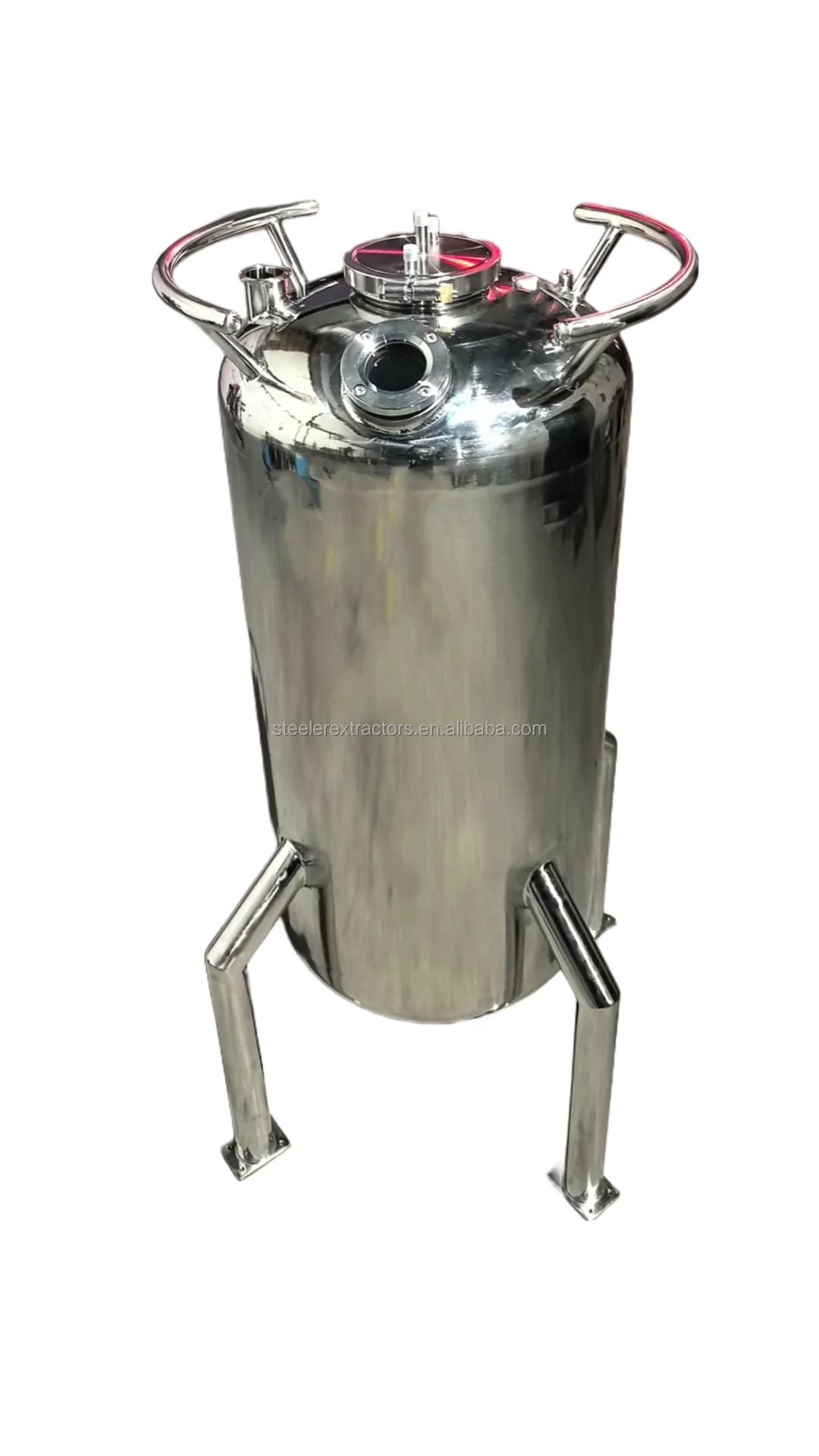 SS304 200L Food Grade Non Jacketed Recovery Solvent Tank With Handle ...
