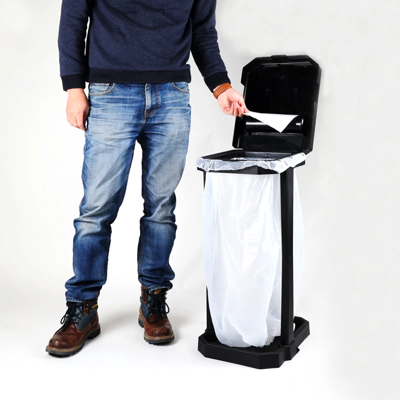 Folding Portable Plastic Garbage Trash Rubbish Bag Stand Holder Rubbish ...