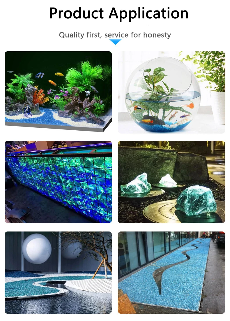 Natural Clear Landscape Glass Slag Rocks for Gabion Wall