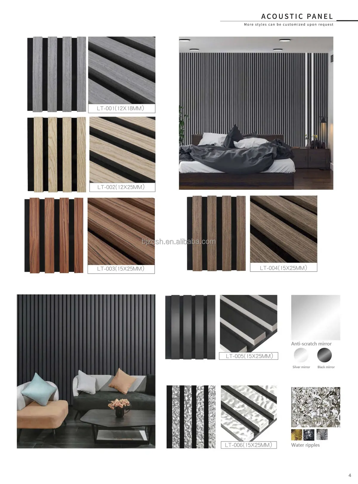 Wood Slats Wall Panels Crafted MDF Board with Sustainably PET Panel ...