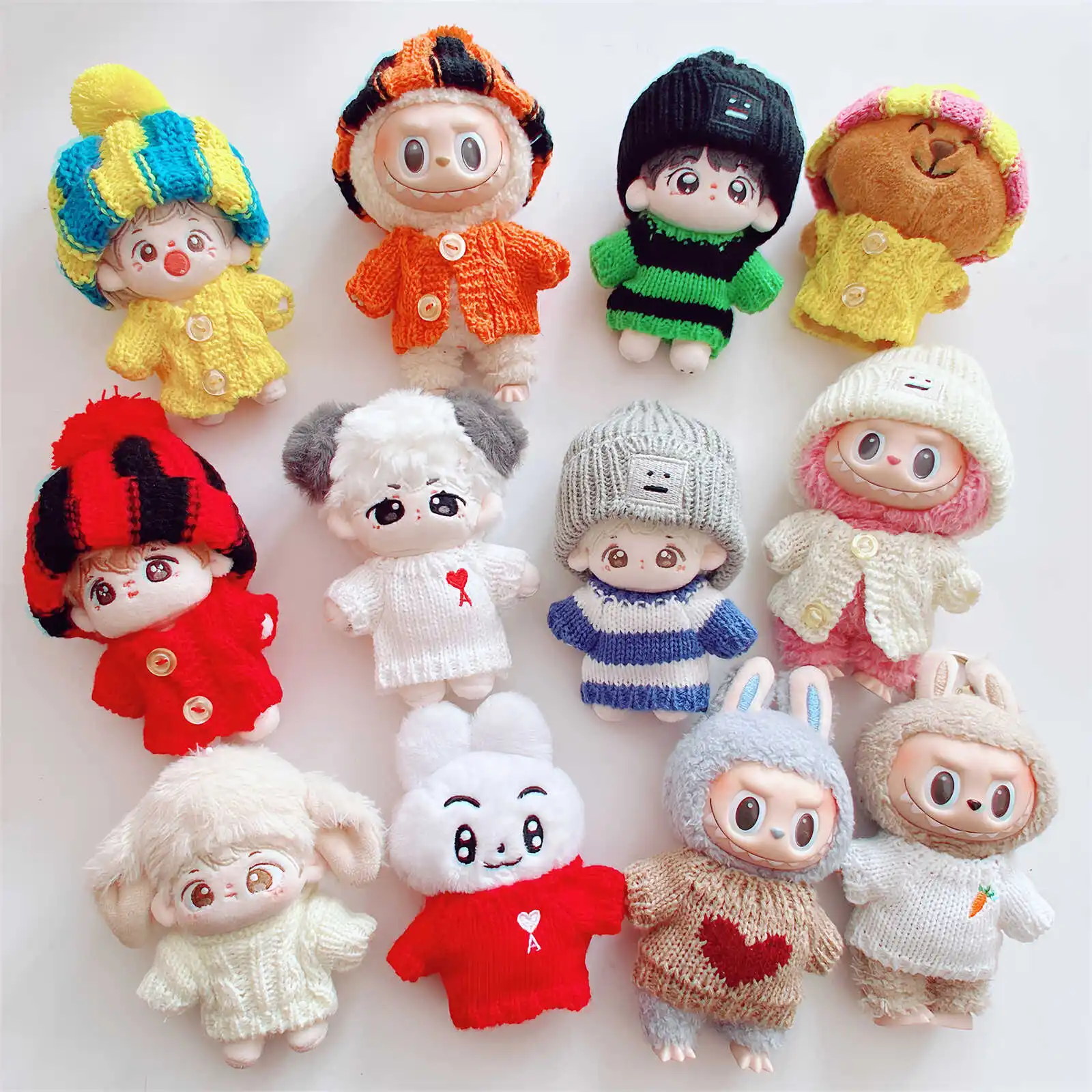Labubu Clothes 17cm Kawaii Labubu 17cm Doll Clothes Set – Cute Handmade ...