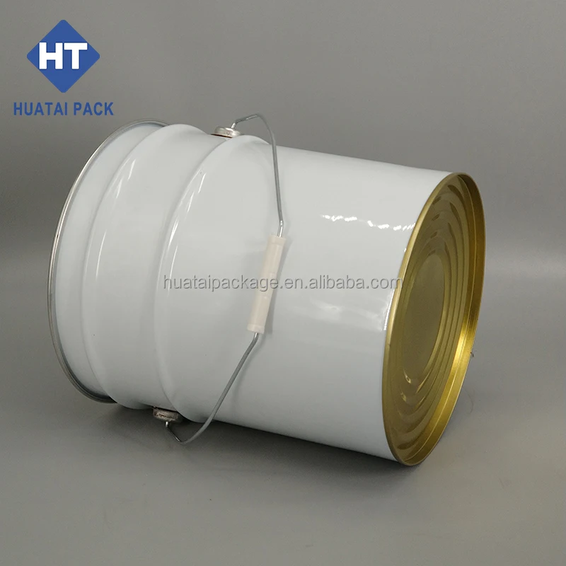10 Liter Round Metal Barrel Tin Pail Open Head With Removable Flower ...